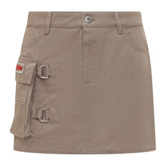 Off-white CO GAB PKT Mini Skirt - - Skirts - Damen - Braun - M