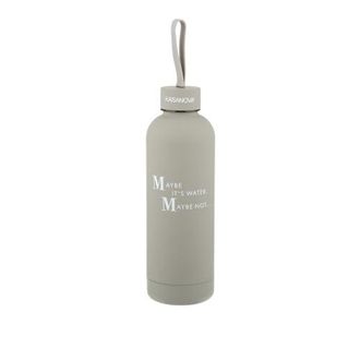 KASANOVA Kasanova 1 Thermosflasche ML500 TAUPE Schriftzug, 18/8 Edelstahl Polypropylen Silikon, 500 milliliters, gray
