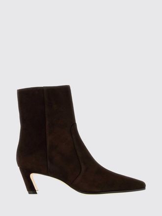 Stuart Weitzman Wildleder-Stiefeletten mit ausgestelltem mittelhohem Absatz