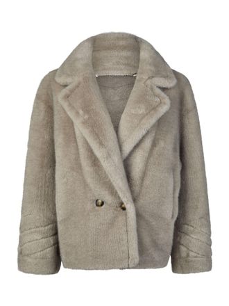 White Label Damenjacke aus softem Webpelz, L&auml;nge Gr. 38: ca.64 cm