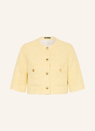 Maje Kastenjacke Aus Boucl&eacute; Mit Glitzergarn gelb