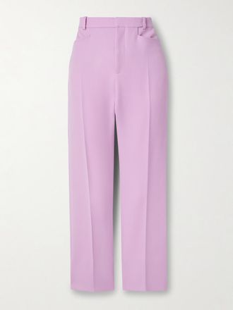 Tom Ford Skinny Hose Aus Twill Aus Einer Woll-seidenmischung - Pink