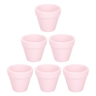 Hemobllo 6 St&uuml;ck Kleiner Keramik Blument&ouml;pfe Klein Kompakt Rosa Sukkulenten Pflanzgef&auml;&szlig;e f&uuml;r Balkon Garten und Innenbereich