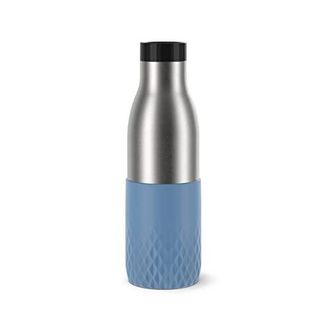 Emsa Bludrop Sleeve Isolier-Trinkflasche, 0,5 Liter, 100% dicht, Quick-Press Verschluss, Ergonomischer 360° Trinkgenuss,12h warm, 24h kühl, spülmaschinenfe