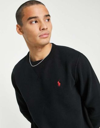 Polo Ralph Lauren Sweat en polaire &agrave; logo embl&eacute;matique - Noir