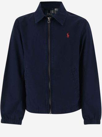 Polo Ralph Lauren Boys Cotton Jacket With Logo Navy