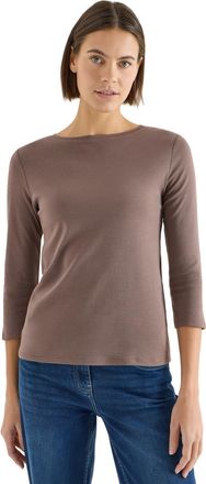 Cecil Basic Shirt in Unifarbe urban Taupe M