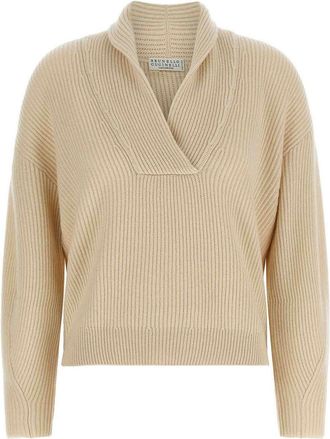 Brunello Cucinelli Rundhalspullover - Beige