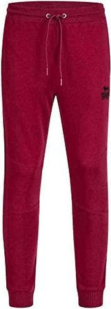 Lonsdale Eriboll Pantalon de survêtement pour homme, Oxblood/Black, L