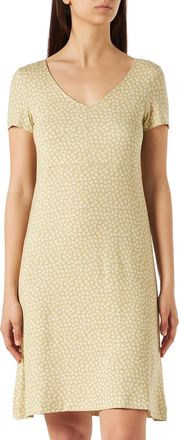 Tom Tailor Damen Jersey Kleid 1032329, 30091 - Green Small Leaf Design, 42