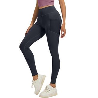 Generic Legging de sport pour femme avec poche - Taille haute - Opaque - Scrunch Butt - Pantalon de yoga - Stretch l&eacute;ger - Push Up - Pantalon de yoga - Pantal