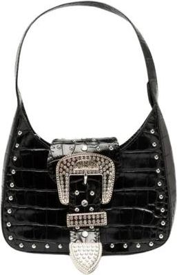 Moschino Femme, Sacs, Noir, Taille: ONE Size Sac &agrave; main en viscose avec bandouli&egrave;re r&eacute;glable