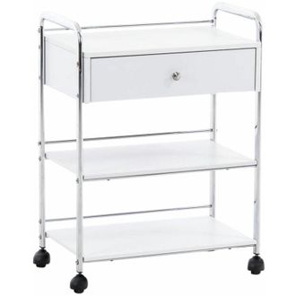 Clp Chariot pour appareils cosm&eacute;tiques PL912 Blanc