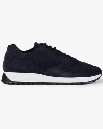 Profuomo Leichter Runner-Sneaker aus Veloursleder in