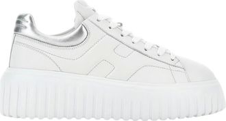Hogan Femme, Chaussures, Blanc, Taille: 39 EU Baskets ray&eacute;es avec bandes H