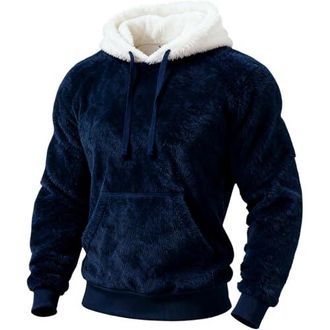 Generic Sweat Homme Jeune Camionneur Montant Cardigan Sherpa Fermeture Meilleur Pure Montagne Mode Raye Peluche Unisex Sportswear Bucheron Hoody Studio Collan