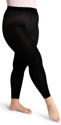 Capezio Damen Footless Tight W Self Knit Waist Band Enge Passform, 50 den, Schwarz, L-XL