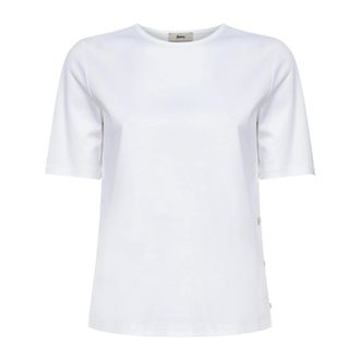 Herno Femme, Tops, Blanc, Taille: 38 FR T-Shirt Ras du Cou