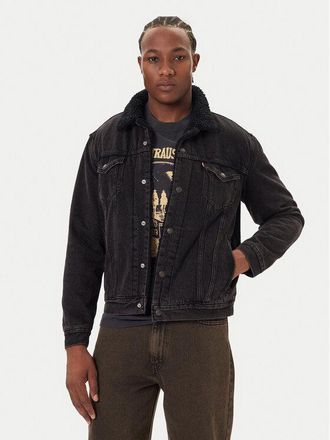 Levi's Jeansjacke Type III Sherpa 16365-0291 Schwarz Regular Fit