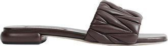 Miu Miu Matelass&eacute; Nappa Leather Slides