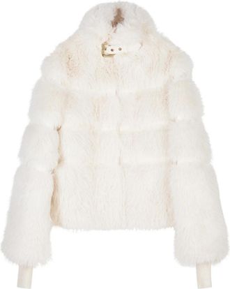 Patrizia Pepe Kurzmantel Fluffy - - Jackets - Damen - Beige - L