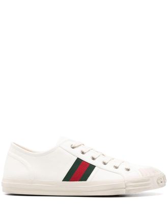 Gucci Sneakers mit Webstreifen - Wei&szlig;