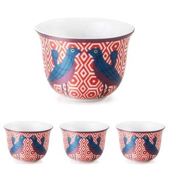 Images d'Orient POR-600066 Birds of Paradise, 6 Tassen (Packung mit 4)
