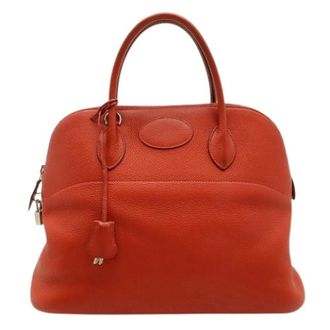Herm&egrave;s Pre-owned Vintage Leder Handtasche - - Pre-owned - Damen - Orange - ONE SIZE