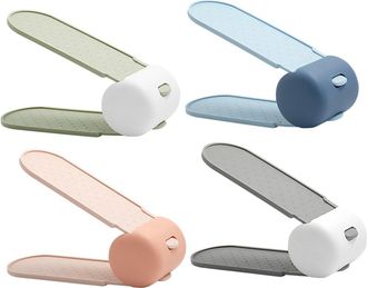 DOITOOL 4 St&uuml;ck Doppellagiges Verstellbares Schuhregal in Blau Gr&uuml;n Platzsparender Stabiler Schuhhalter aus Robustem PP f&uuml;r Ordentliche Schuhaufbewahrung zu H