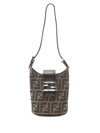 Fendi 2000-2010 Mini Zucca Canvas shoulder bag - Marron
