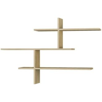 Dmora Regal Urania, Gestell, Wandregal, Mehrzweckregale, 123x22h81 cm, Eiche, mit verst&auml;rkter Verpackung - Dmora