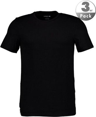 Lacoste Herren T-Shirts schwarz Baumwolle & Mix unifarben Slim Fit