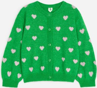 Arket Strickjacke Aus Wolle Und Alpakawolle -Gr&uuml;n