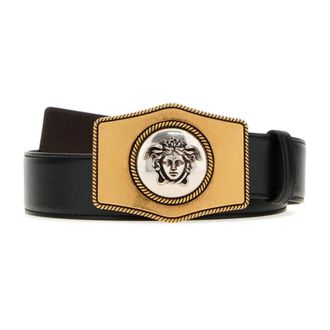 Versace Lederg&uuml;rtel 4 cm - - Accessories - Herren - Schwarzk - 70 CM