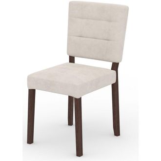 Les Tendances Les Tendances - Chaise moderne en bois Noyer fonc&eacute; et tissu au choix Kloba-Tissu 27100