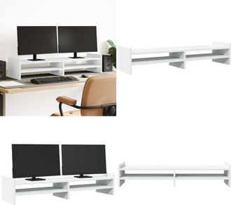 vidaXL Monitorst&auml;nder Wei&szlig; 100x27x20 cm Holzwerkstoff - Vidaxl