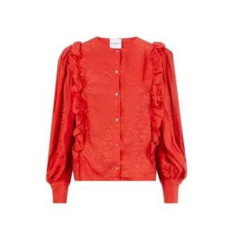 Roseanna Blouse Dustin satin&eacute;e