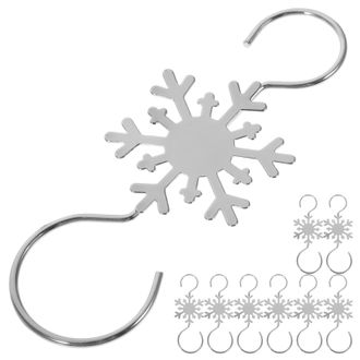 DOITOOL 10 St&uuml;ck Weihnachtsstrumpf Aufh&auml;ngehaken aus Metall Robuste Weihnachtshaken f&uuml;r Kaminsims Wiederverwendbar und Montagefrei Silberfarben f&uuml;r Weihnachts