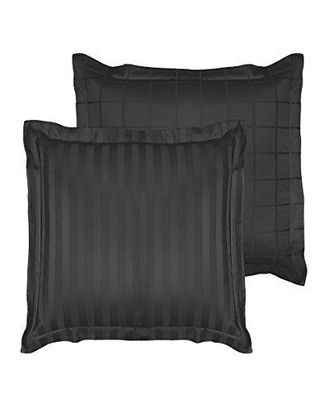 De Witte Lietaer Kissenbezug, gekämmte Baumwolle, Ebony, 60 x 60 cm