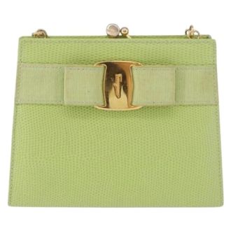 Ferragamo Sac bandouli&egrave;re mini doccasion - Femme - Pre-owned - Vert - Taille: ONE Size