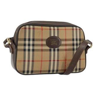 Burberry Sac bandouli&egrave;re en toile Pre-owned - Femme - Pre-owned - Beige - Taille: ONE Size