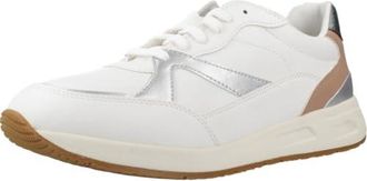 Geox Womens D Bulmya a Sneaker, Blanc argent&eacute;, 39 EU