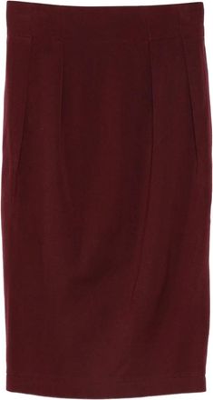 Alaia jupe crayon en laine (années 1980) - Rouge