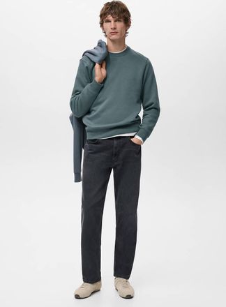 Mango Sweat en coton int&eacute;rieur soft-touch bleu de prusse - Homme - XXL - MANGO MAN