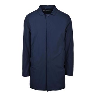 People of Shibuya Homme, Manteaux, Bleu, Taille: 2XL Veste Toshiro Imperméable avec Poches