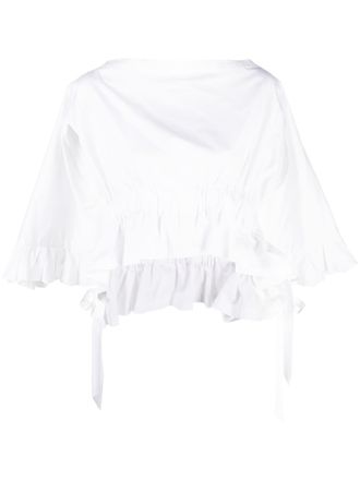 Comme Des Garçons 2010 Bluse mit Rüschen - Weiß