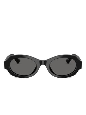 Giorgio Armani lunettes de soleil &agrave; monture ovale - Noir