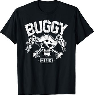 OnePiece Einteiliger Buggy Pirates Clown Totenkopf Crossbones Anime T-Shirt