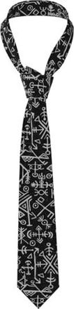 Generic Cravate DAffaires Motifs De Symboles De Pirates Nordiques Confortable Tie &Eacute;l&eacute;gant Cravate Pour F&ecirc;te Affaires L&Eacute;cole