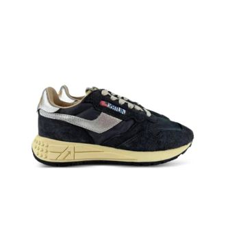 Autry Schwarzer Wildleder Retro-Style Sneaker - - Shoes - Damen - Blau - 36 EU